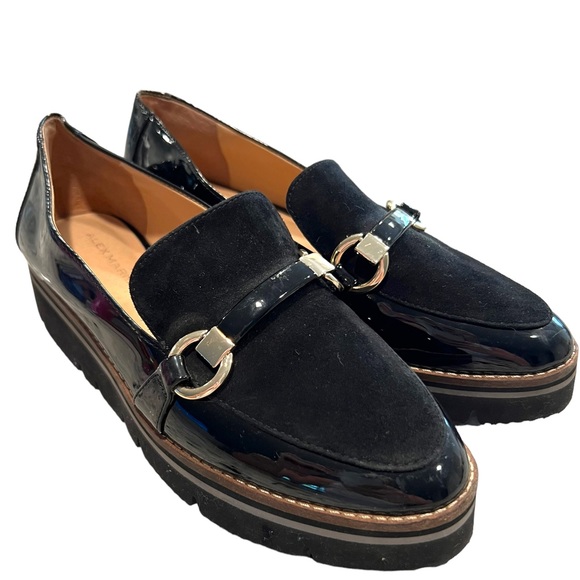 Alex Marie | Shoes | Alex Marie Black Loafer Chunky Patent Leather ...